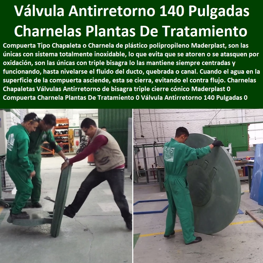 51 CHARNELAS 0 VÁLVULAS ANTI RETORNO 0 COMPUERTA TIPO CHAPALETA 0 TAPA ...